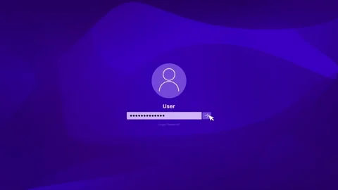 Login screen animation, animated user in... | Stock Video | Pond5