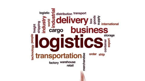 Logistics animated word cloud, text desi... | Stock Video | Pond5
