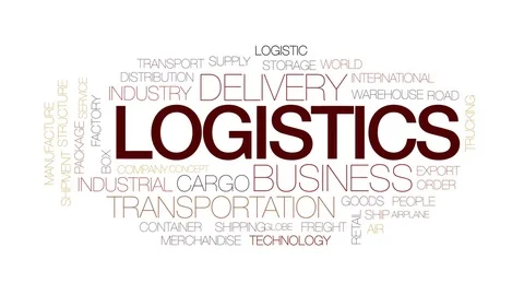 Logistics animated word cloud, text desi... | Stock Video | Pond5