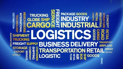 Logistics animated word cloud,design ani... | Stock Video | Pond5