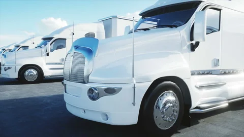 Logistics center with white 3d model of ... | Stock Video | Pond5