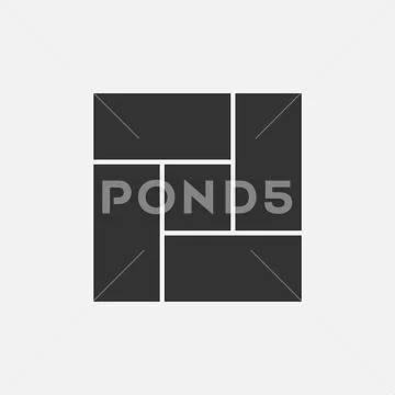 Logo blocks isolated on white background. Vector illustration ...