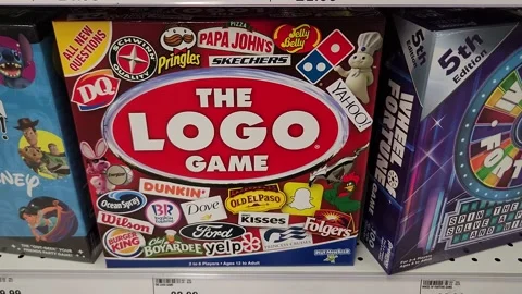 The Logo Game Board game | Stock Video | Pond5
