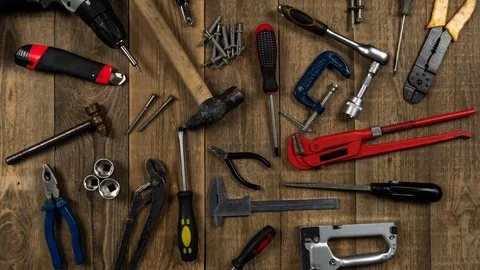 Logo Intro animation of repair tools on ... | Stock Video | Pond5