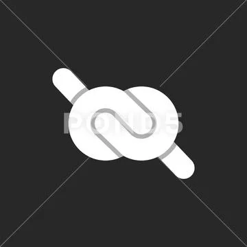 Logo knot form, creative infinity shape, rope knot with two ends ...
