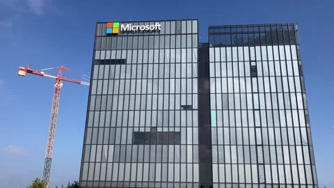 Logo Microsoft research and development ... | Stock Video | Pond5