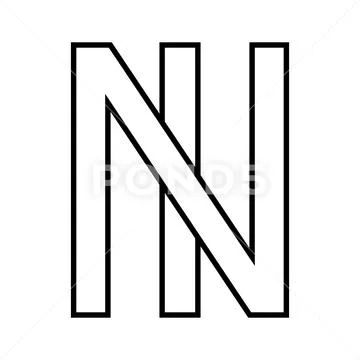 Logo sign ni in icon double letters logotype n i ~ Clip Art #258648119