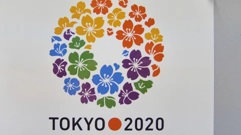 The logo of the Tokyo 2020 Candidate cit... | Stock Video | Pond5