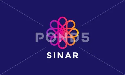 Logo vector minimalism flowers link connection nature concept ecology ...