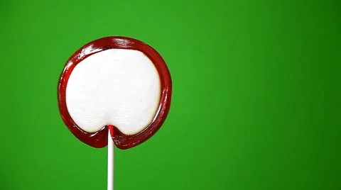 lollipop in the form of an apple, green ... | Stock Video | Pond5