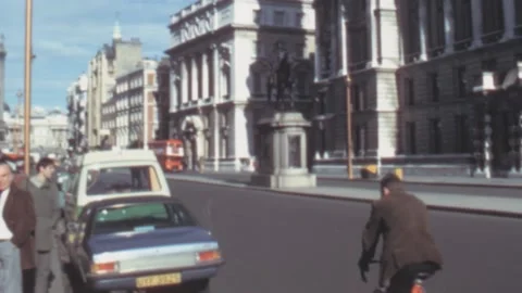 London - 1981: traditional british doubl... | Stock Video | Pond5