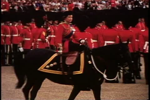 LONDON, ENGLAND, 1976, Trooping the Colo... | Stock Video | Pond5