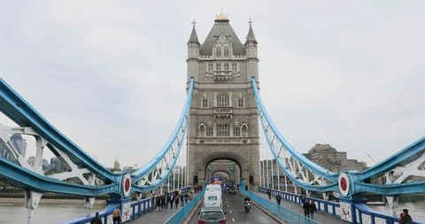London England driving Tower Bridge POV ... | Stock Video | Pond5