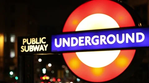 Neon Subway Sign Stock Video Footage | Royalty Free Neon Subway Sign ...