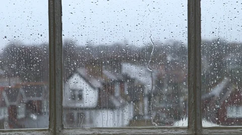 Rain Window Pane Stock Footage ~ Royalty Free Stock Videos | Pond5