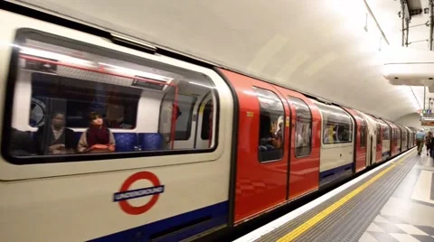LONDON – Subway train. Underground is... | Stock Video | Pond5