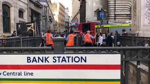 London Tube stations evacuated over fire... | Stock Video | Pond5