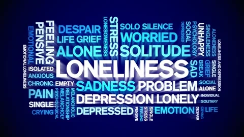 Loneliness animated word cloud,animation... | Stock Video | Pond5