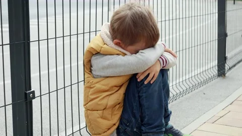 Lonely boy feeling alone on playground s... | Stock Video | Pond5