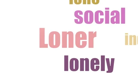 Loner Word Cloud Animated On White Backg... | Stock Video | Pond5