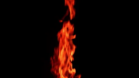 Long and thin flame of the fire burning ... | Stock Video | Pond5