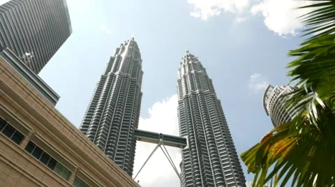 Long dolly shot Petronas Menara Twin Tow... | Stock Video | Pond5