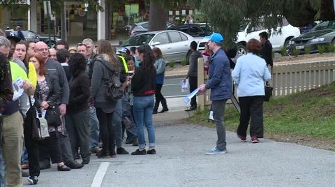 Waiting Line Stock Video Footage | Royalty Free Waiting Line Videos | Pond5