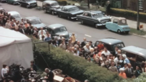 Long queue of people waiting to enter th... | Stock Video | Pond5