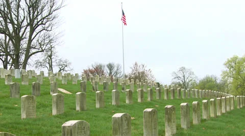 Long rows of graves mark a World War One... | Stock Video | Pond5