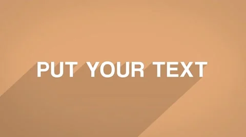 Long Shadows Text Animation ~ After Effects #56084876