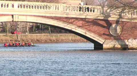 Long-shot of the Harvard University rowi... | Stock Video | Pond5