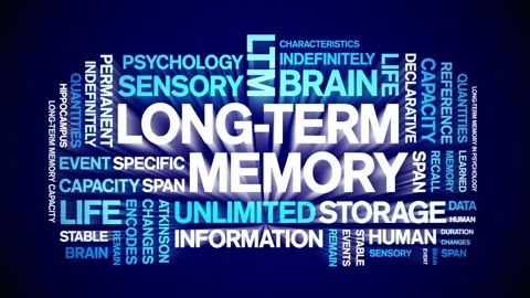 Long-Term Memory animated word cloud,ani... | Stock Video | Pond5