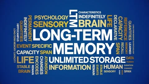Long-Term Memory animated word cloud,ani... | Stock Video | Pond5