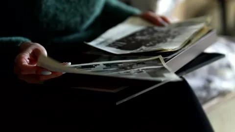 Longing Nostalgia Memories Old Photo. BW... | Stock Video | Pond5