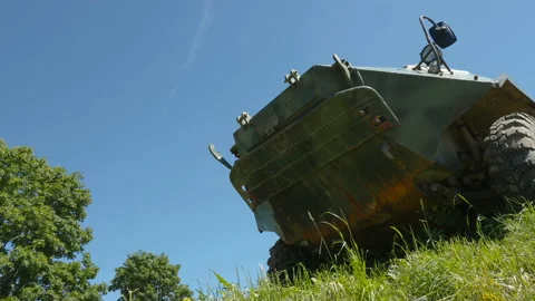 The look of the big military truck on th... | Stock Video | Pond5