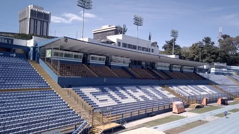 A look at an empty small stadium from th... | Stock Video | Pond5