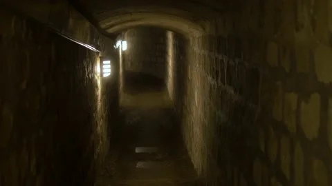 A Look Inside The Catacombs Of Paris, Fr... | Stock Video | Pond5