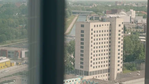 Look out on a prison building. | Stock Video | Pond5