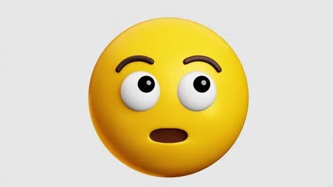 Look to the top right emoji, 3d emoticon... | Stock Video | Pond5