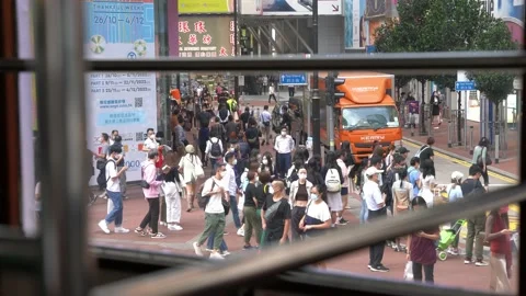 Looking at Causeway Bay Sogo from inside... | Stock Video | Pond5