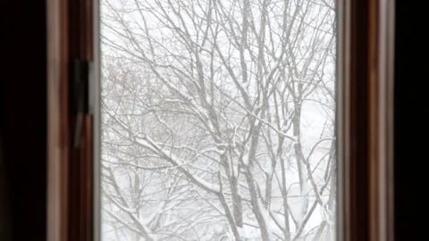 Snow Falling Outside Window Stock Videos – Royalty-Free HD & 4K Videos