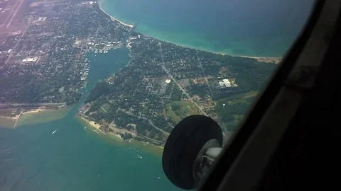 Looking out Window at Wing in Old Cessna... | Stock Video | Pond5