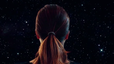 Looking Starry Sky At Night | Stock Video | Pond5