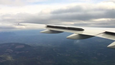 Looking trough window of an aircraft, ai... | Stock Video | Pond5