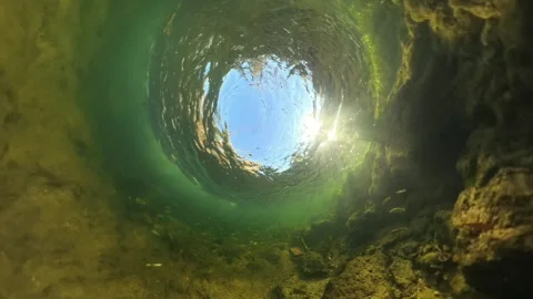 Looking up from underwater into a bright... | Stock Video | Pond5