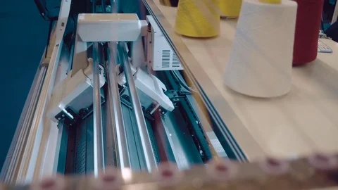 Loom for industrial scale production of ... | Stock Video | Pond5