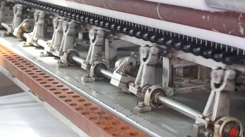 Loom machine detail in motion. Weaving i... | Stock Video | Pond5