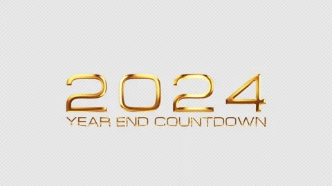 Loop 2024 Year End Countdown gold text s... | Stock Video | Pond5