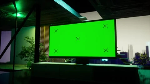 loop able animation of tv green screen c... | Stock Video | Pond5