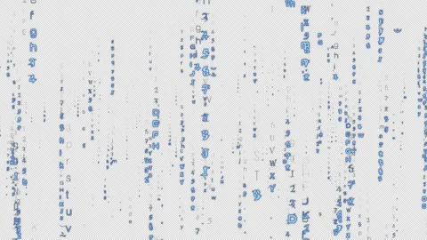 Loop abstract blue matrix text falling a... | Stock Video | Pond5
